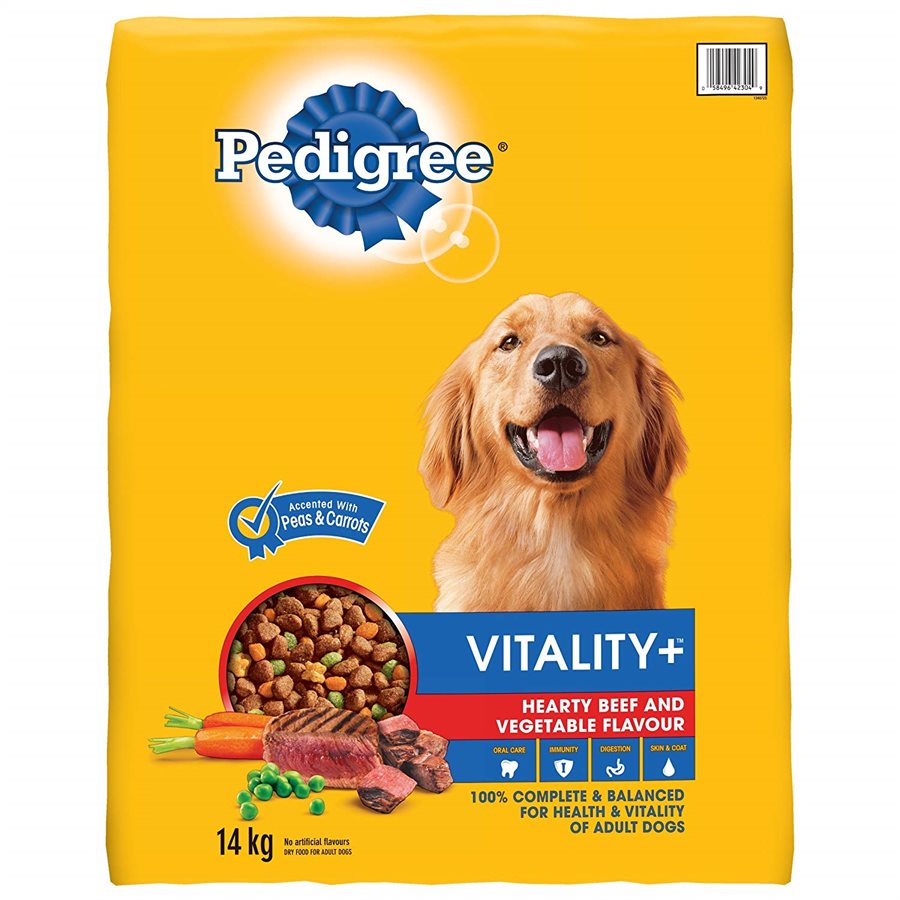 Pedigree Hearty Beef Vitality Large Breed - Dog Food 58496423049