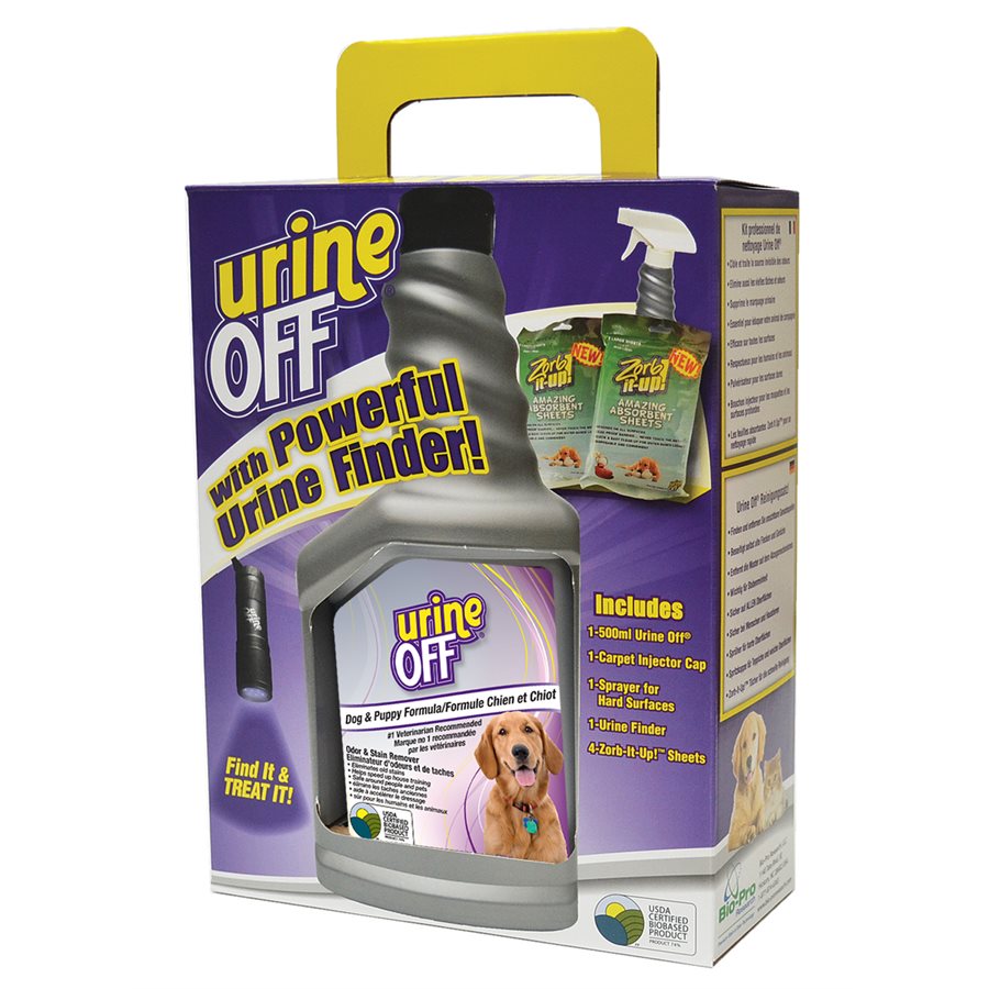 Urine Off Dog & Puppy Formula Clean up Kit with LED Light 811665019944